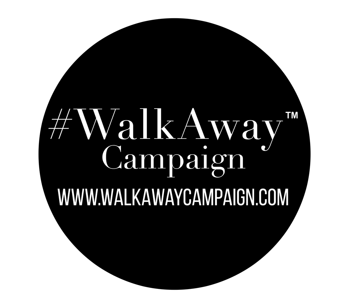 #WalkAway | Walk Away Campaign Design Sticker – Blue Pack Merch
