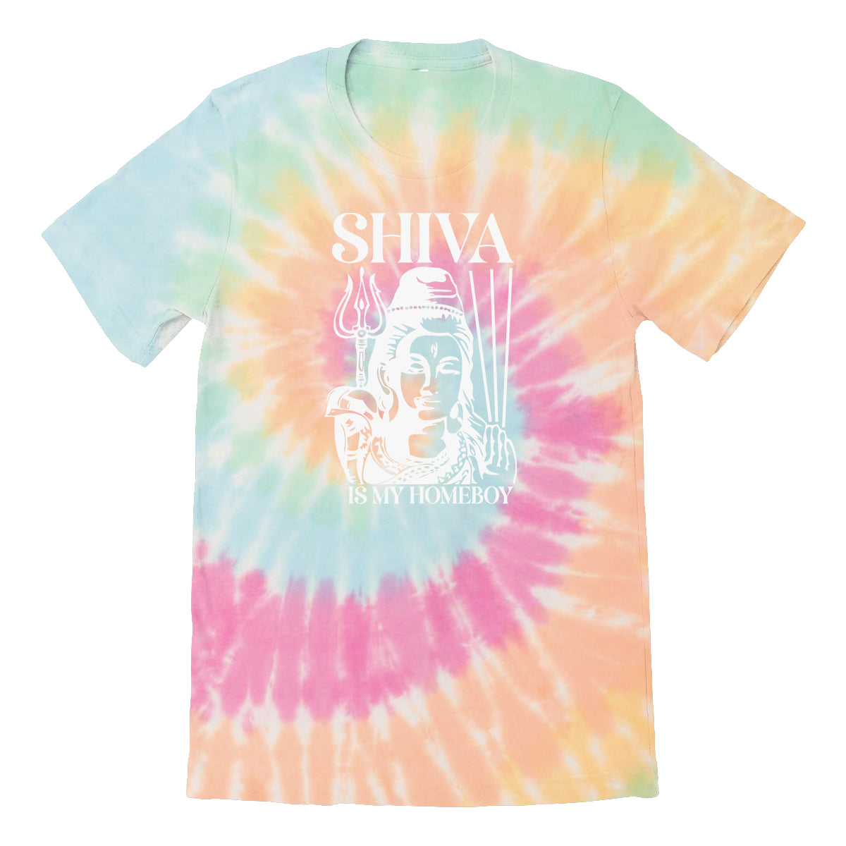 Luke Storey | Shiva White Print Tie Dye Tee – Blue Pack Merch