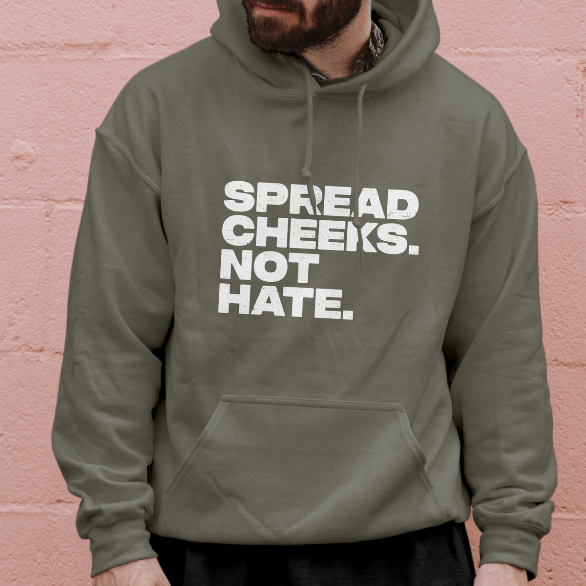 The Tolers | Spread Cheeks Not Hate White Print Outerwear – Blue Pack Merch